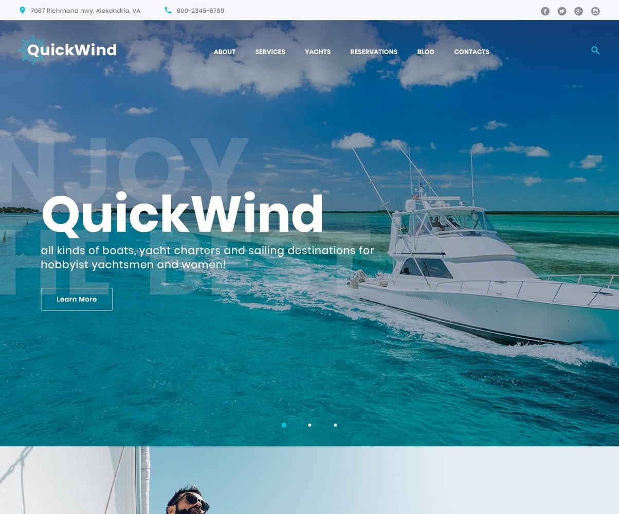 Yachting & Voyage Charter WordPress Theme