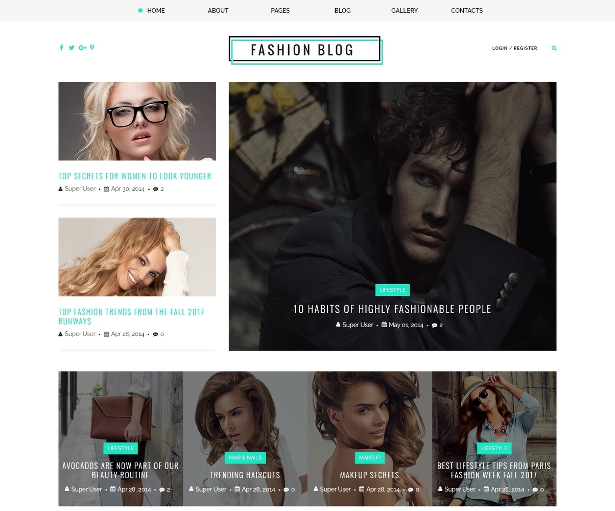 Fashion Blog Responsive Joomla Template #63409