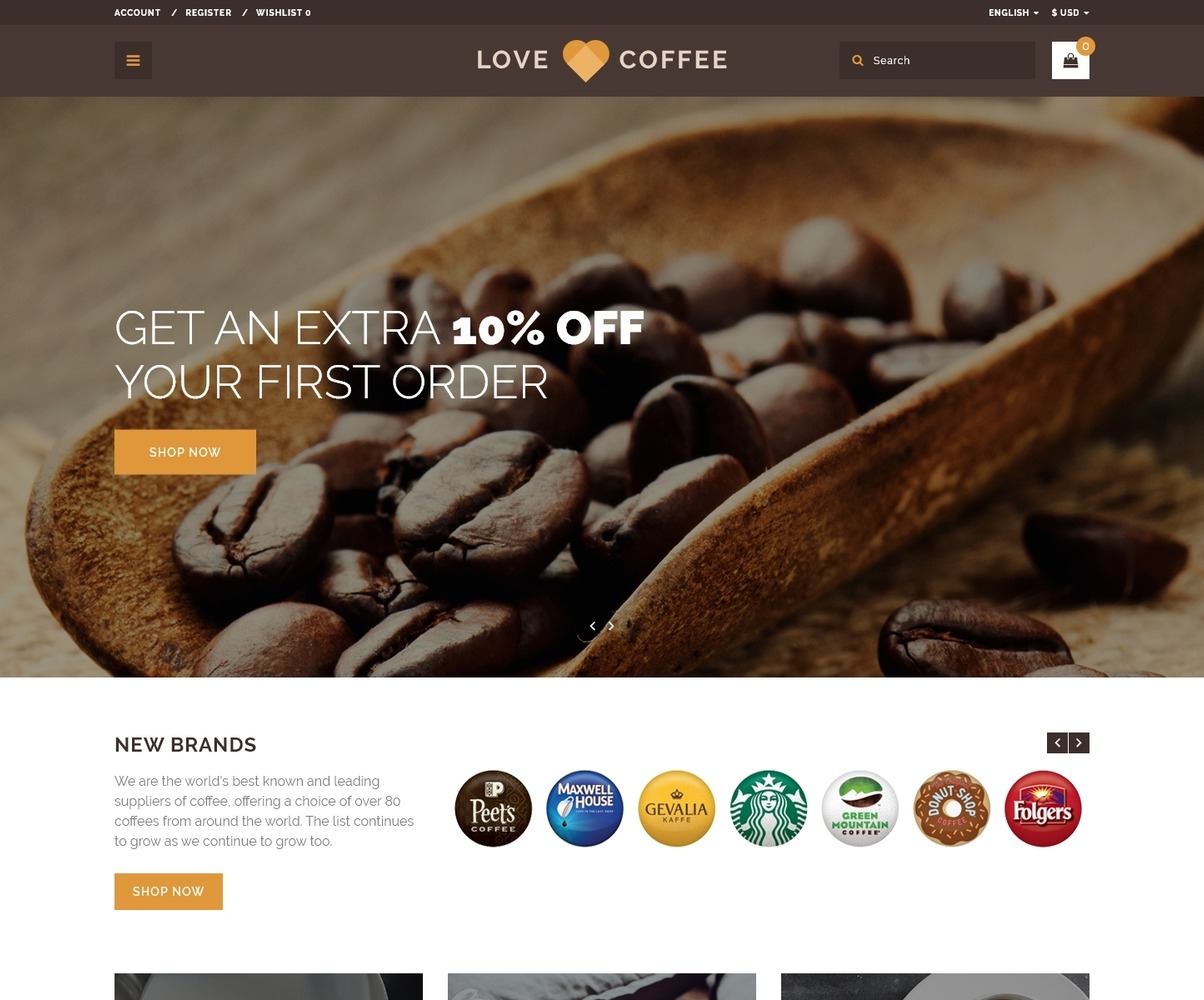 Coffee House OpenCart Template