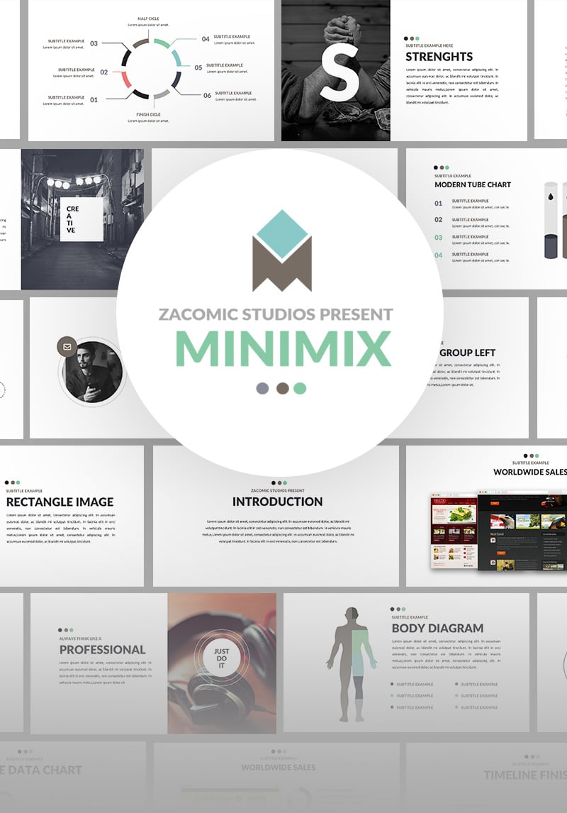Minimix Powerpoint Presentation PowerPoint Template