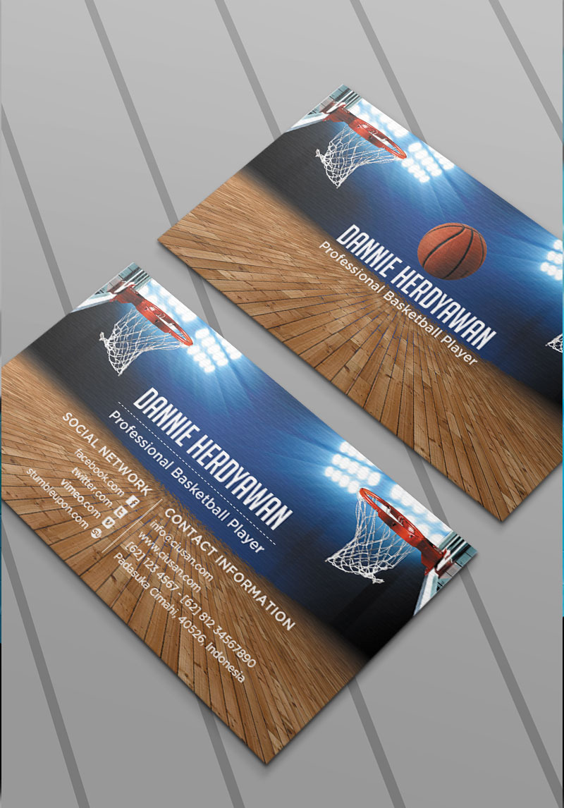 Basketball Business Card PSD Template #65118