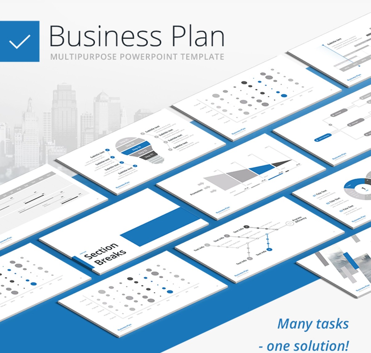 Business Plan PPT - Multipurpose PowerPoint Template #65494