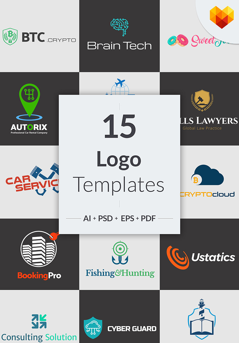 15 Niche Business Logo Designs Bundle #65579