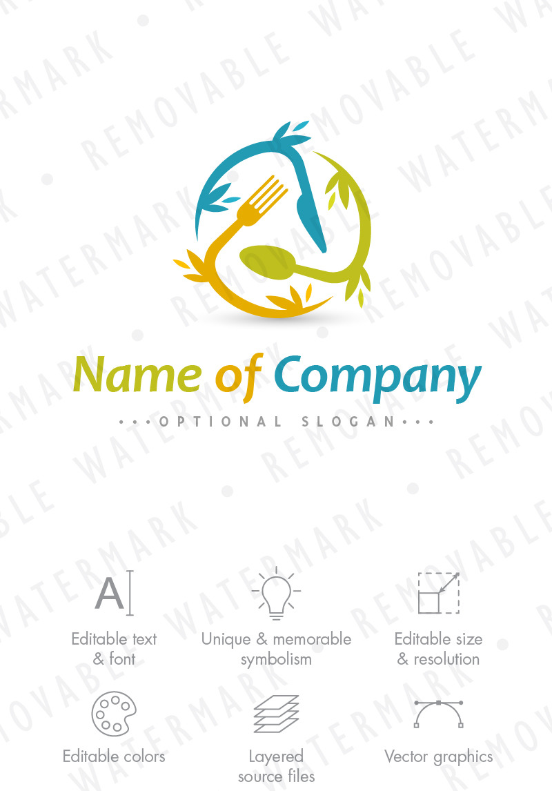 Global Food Logo Template #65718