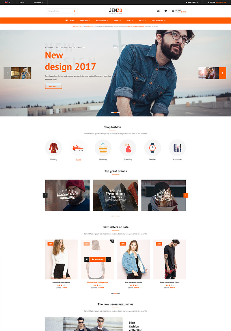 Jenzo - Multipurpose Premium Magento Theme #65723