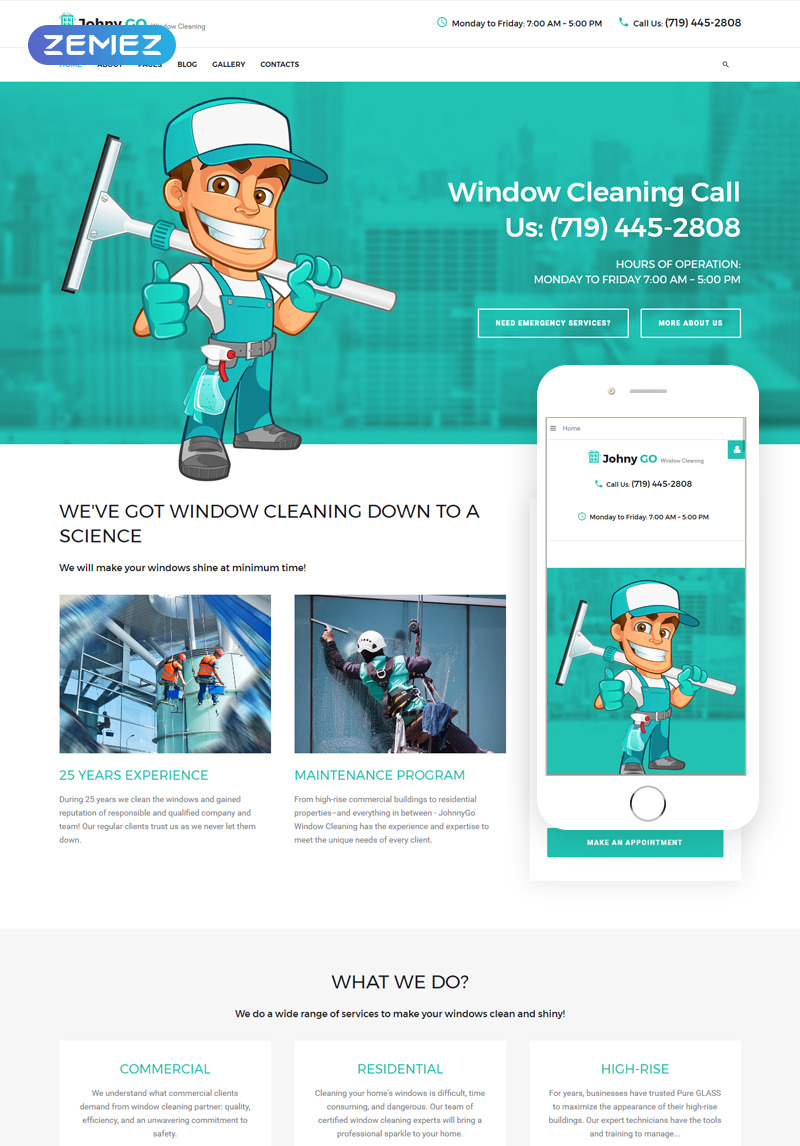 Window Cleaning Services Joomla Template