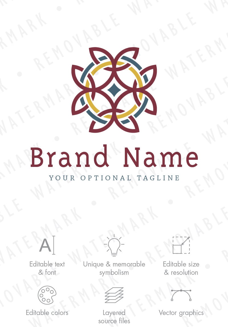 Equilateral Celtic Cross Logo Template #65881