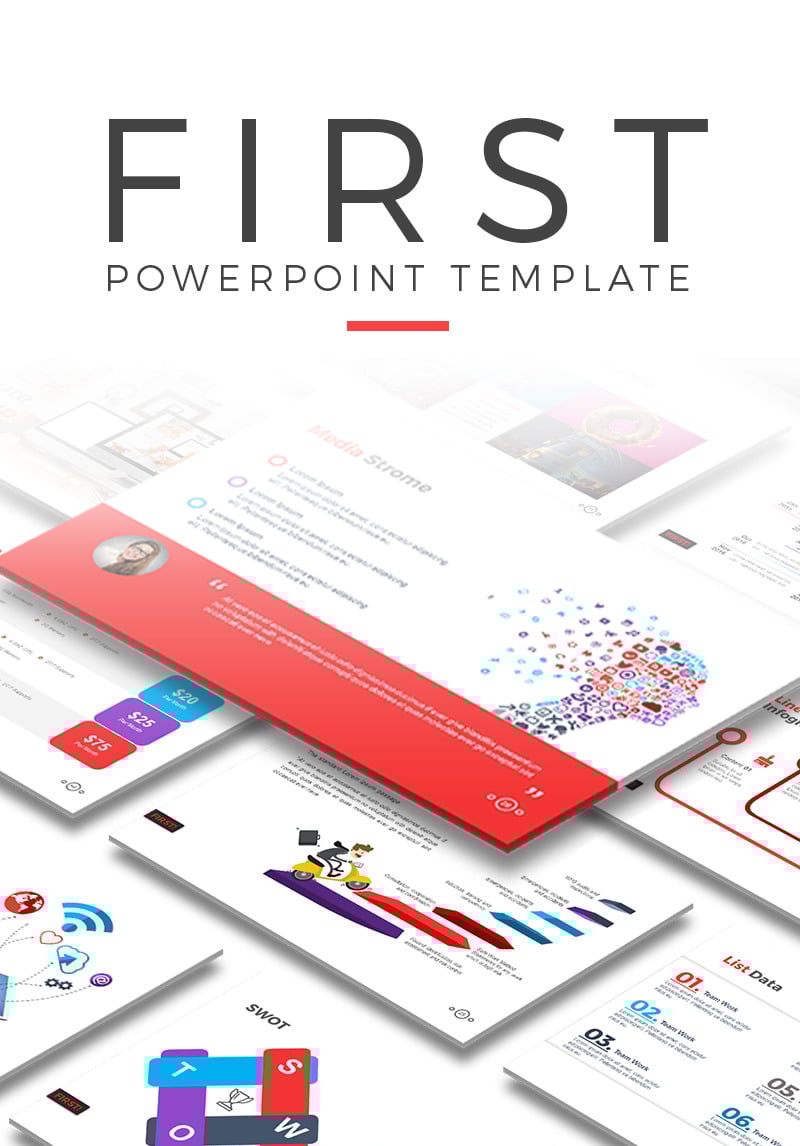 First Presentation PowerPoint Template #65842