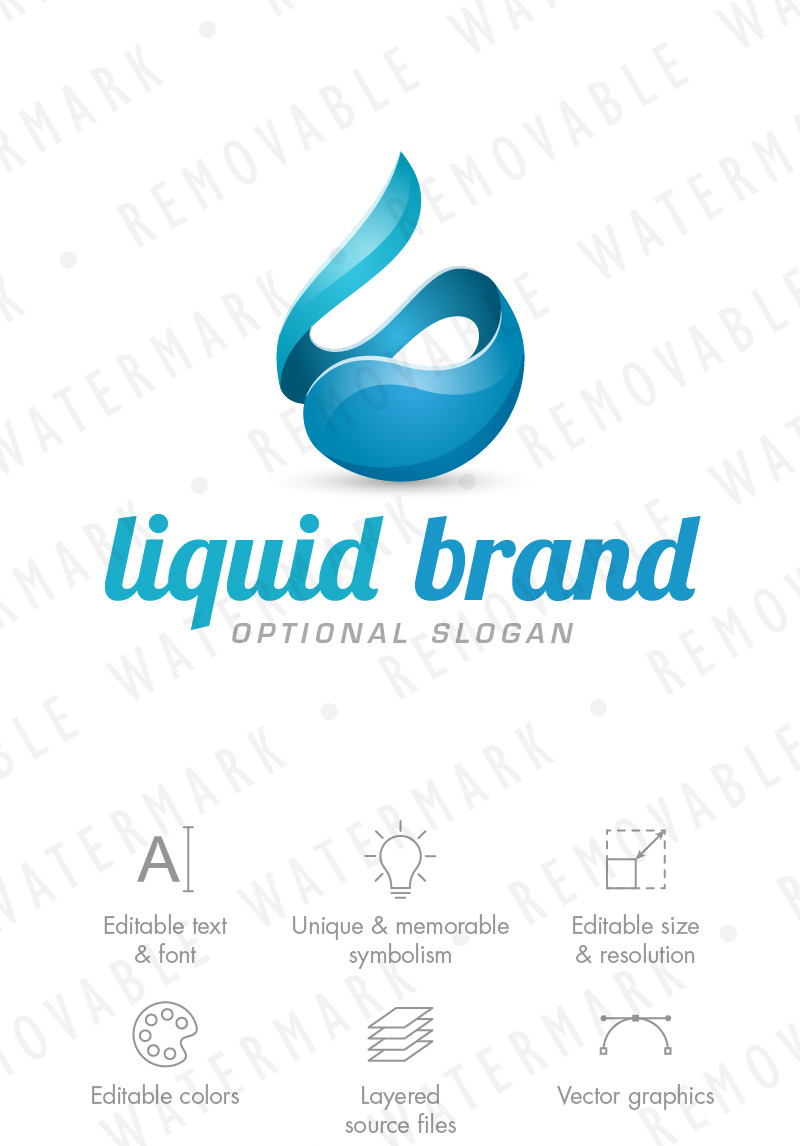 Liquid Fluid Logo Template #66073