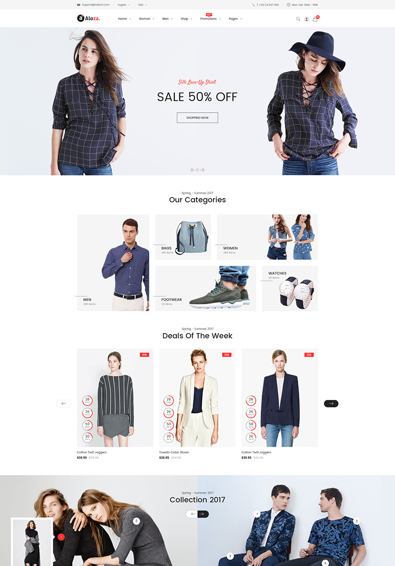 Aloza - Responsive Fashion 2 Magento Theme #66134
