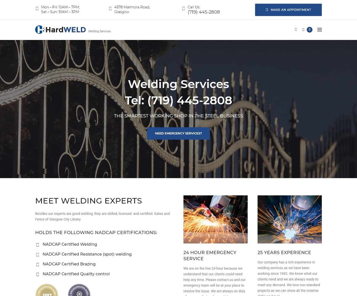 HardWeld - Welding Service Responsive WordPress Theme