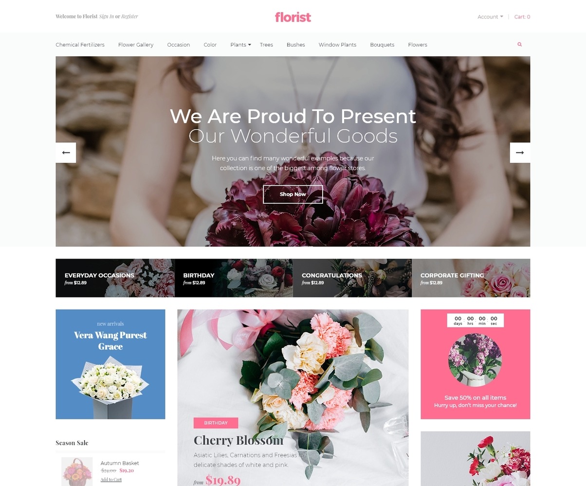 Flower Shop Responsive OpenCart Theme