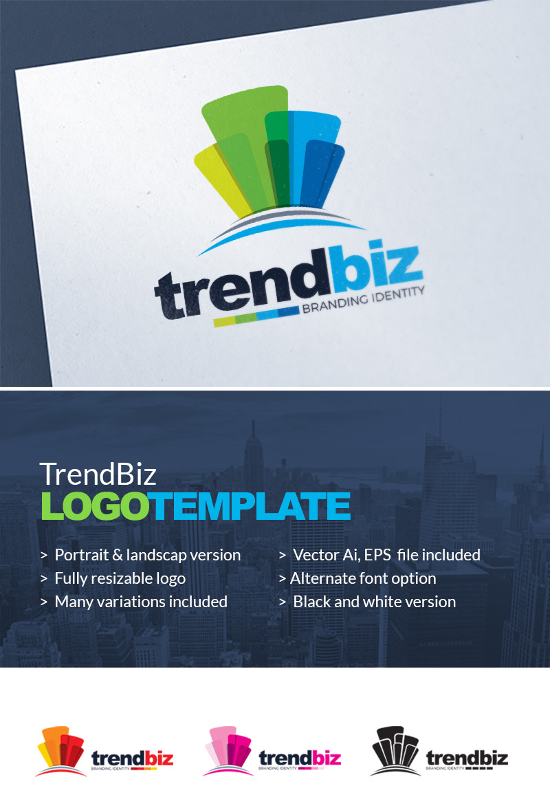 Business | Building | Business Growth Design | Trend Logo Template #66807