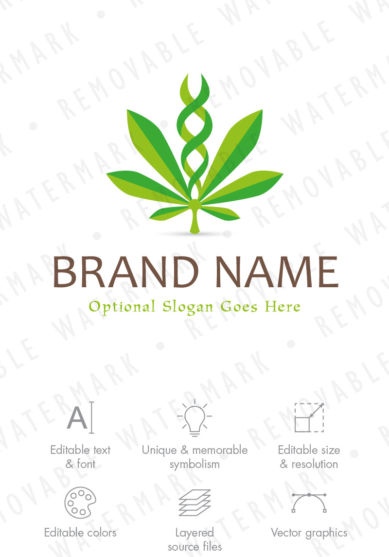 Cannabis Genetics Logo Template #66963