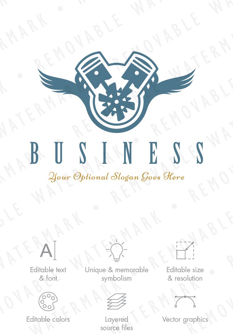 Winged Engine Logo Template #67084