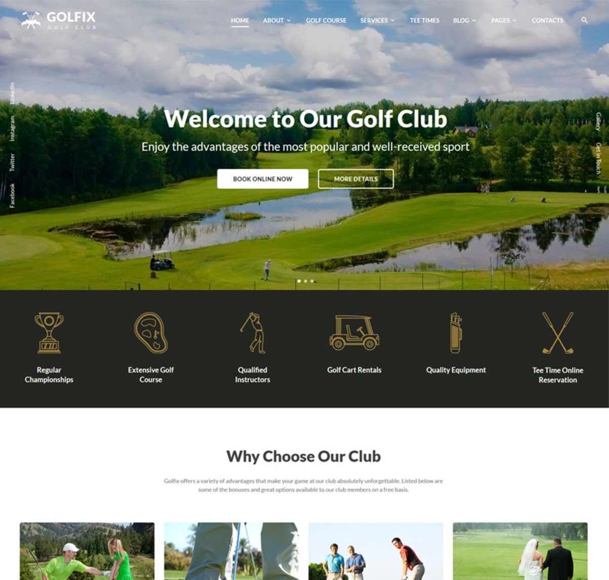Golf Club Multipage HTML Template