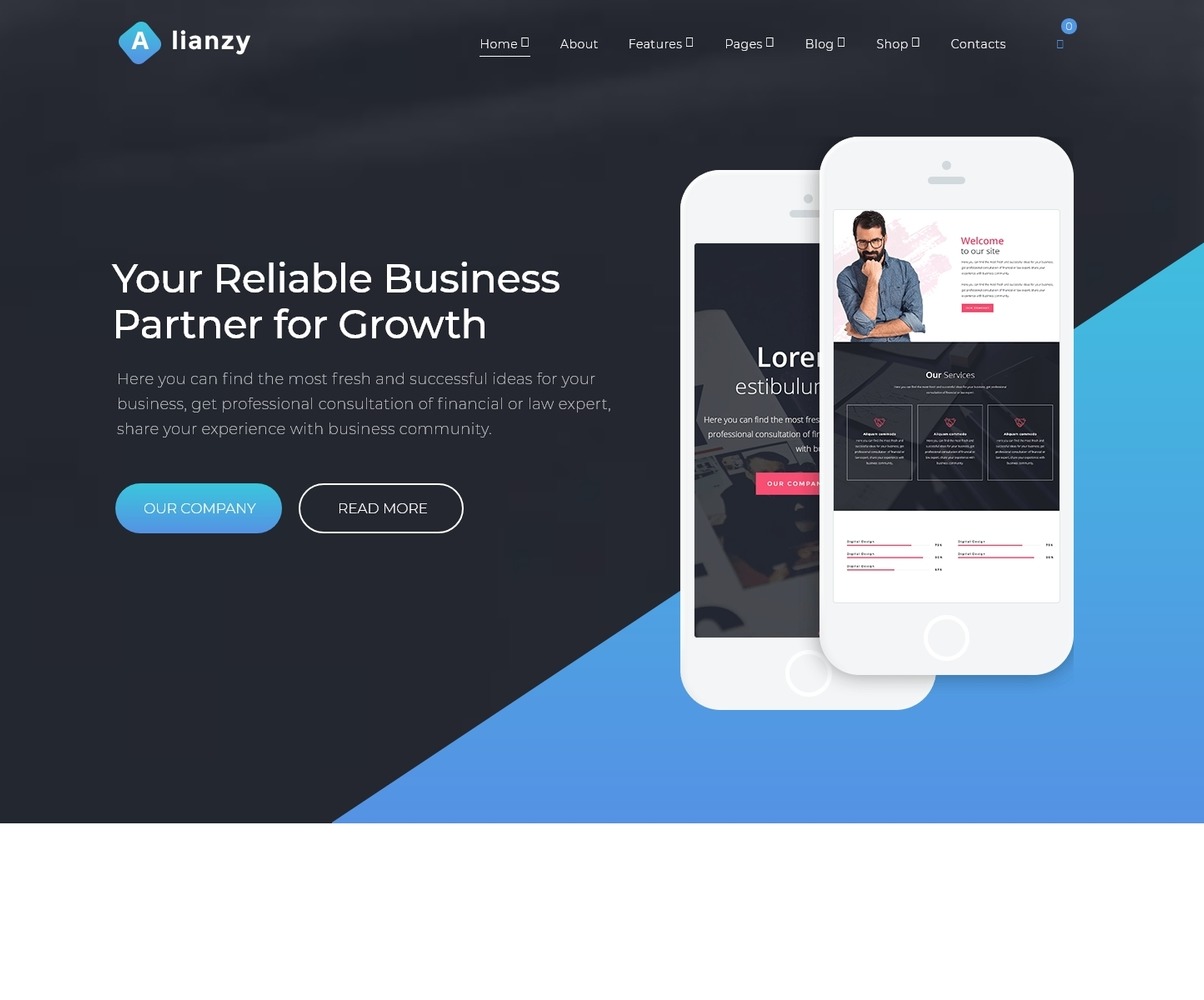 Alianzy - Business Partnership WordPress Elementor Theme #67684