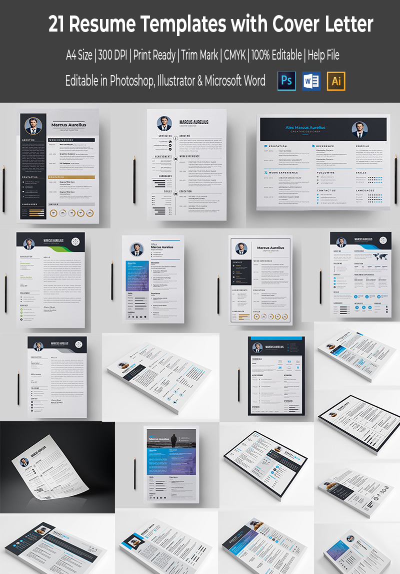 Compact Mega Resume Template #67679