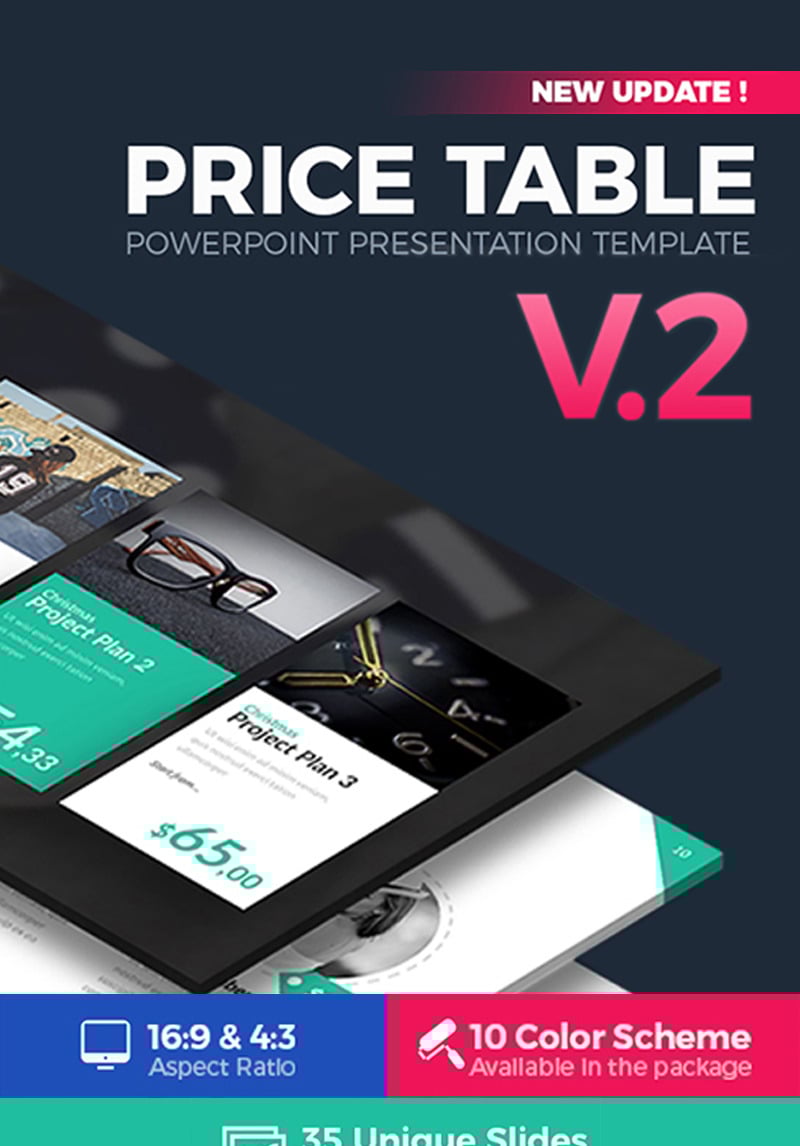 Price Table V2 - PowerPoint Template #68380