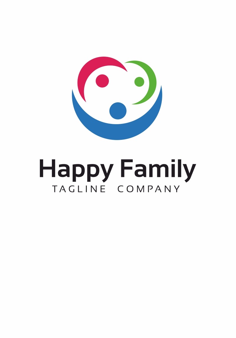 Happy Family Logo Template #68637