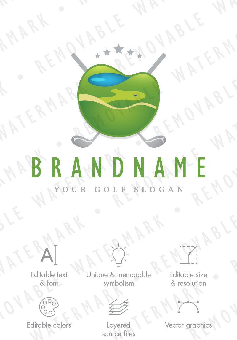 Golf Course Emblem Logo Template #68788