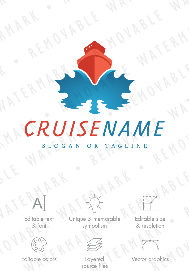 Maple Leaf Cruise Logo Template #68791 - TemplateMonster