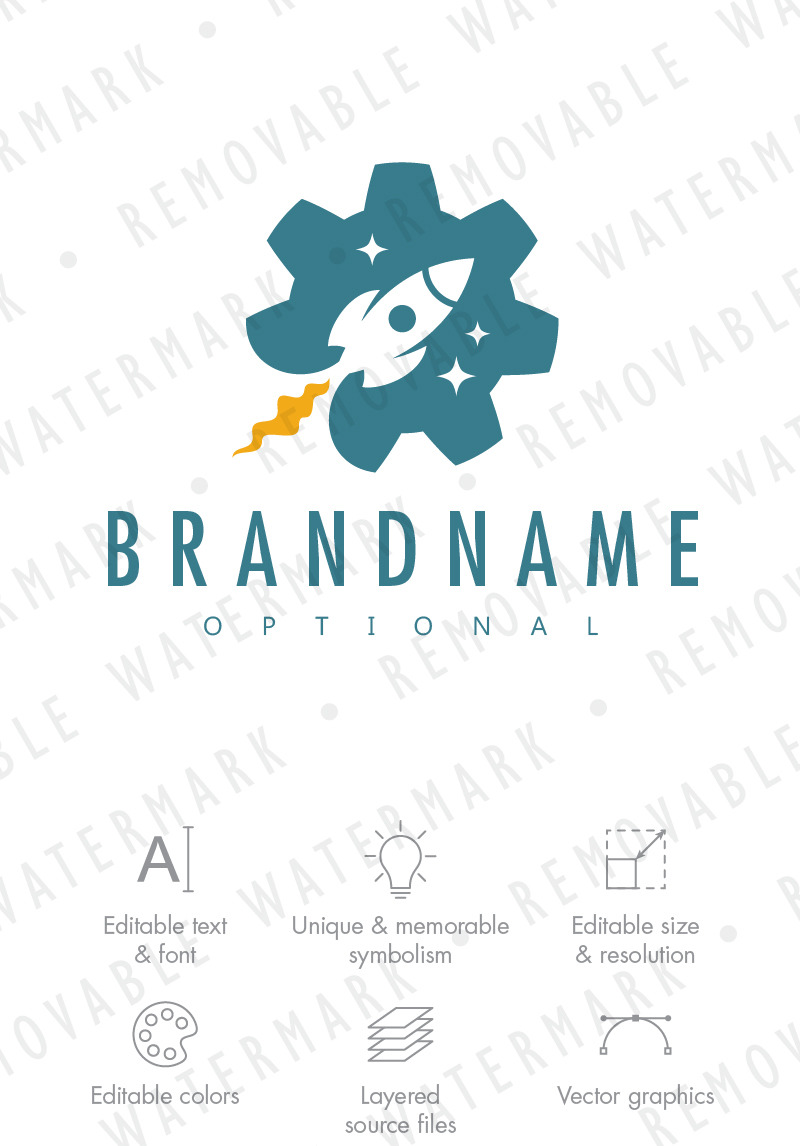 Rocket Engineering Logo Template #68799