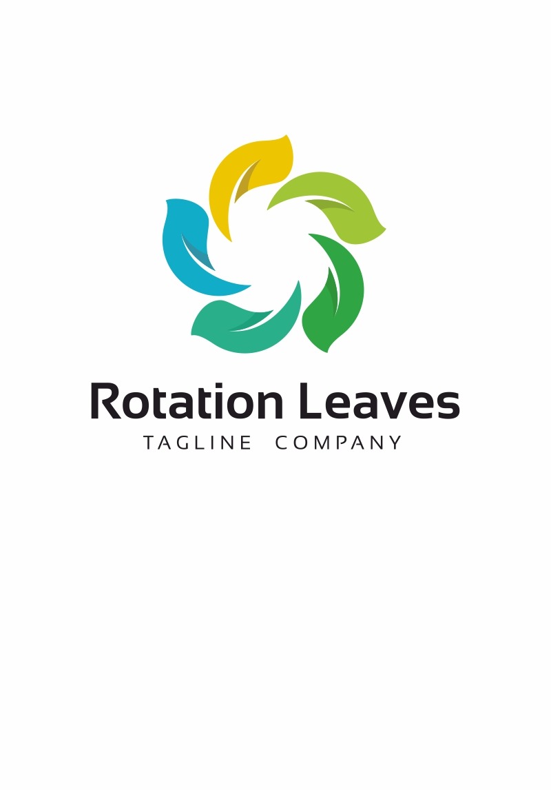 Rotation Leaves Logo Template #68730