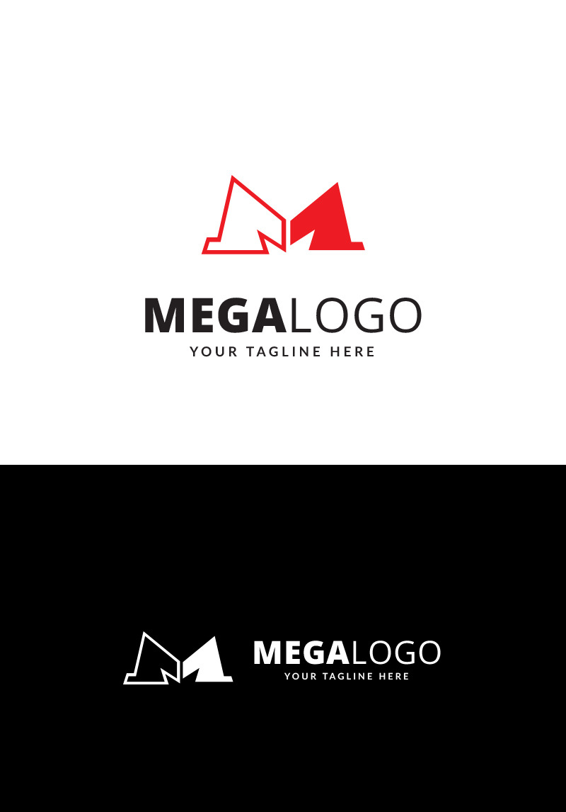 Mega Letter Logo Template #69011 - TemplateMonster