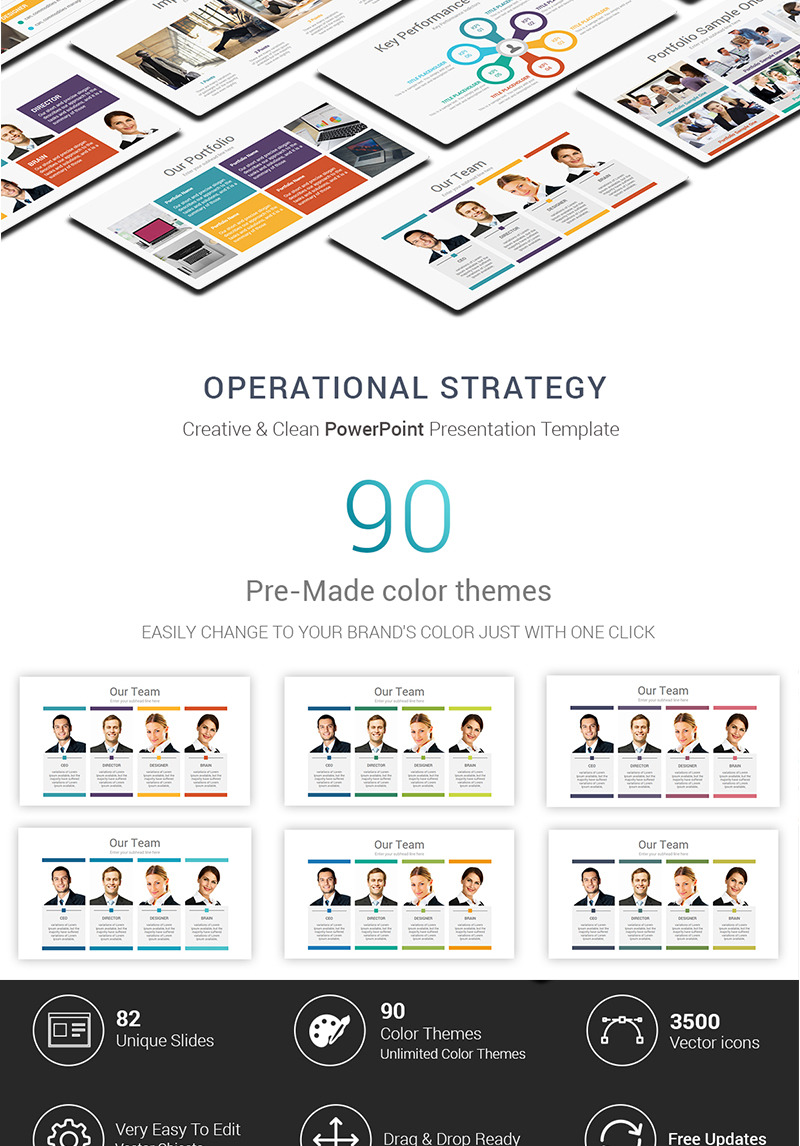 Operational Strategy PowerPoint Template #69773