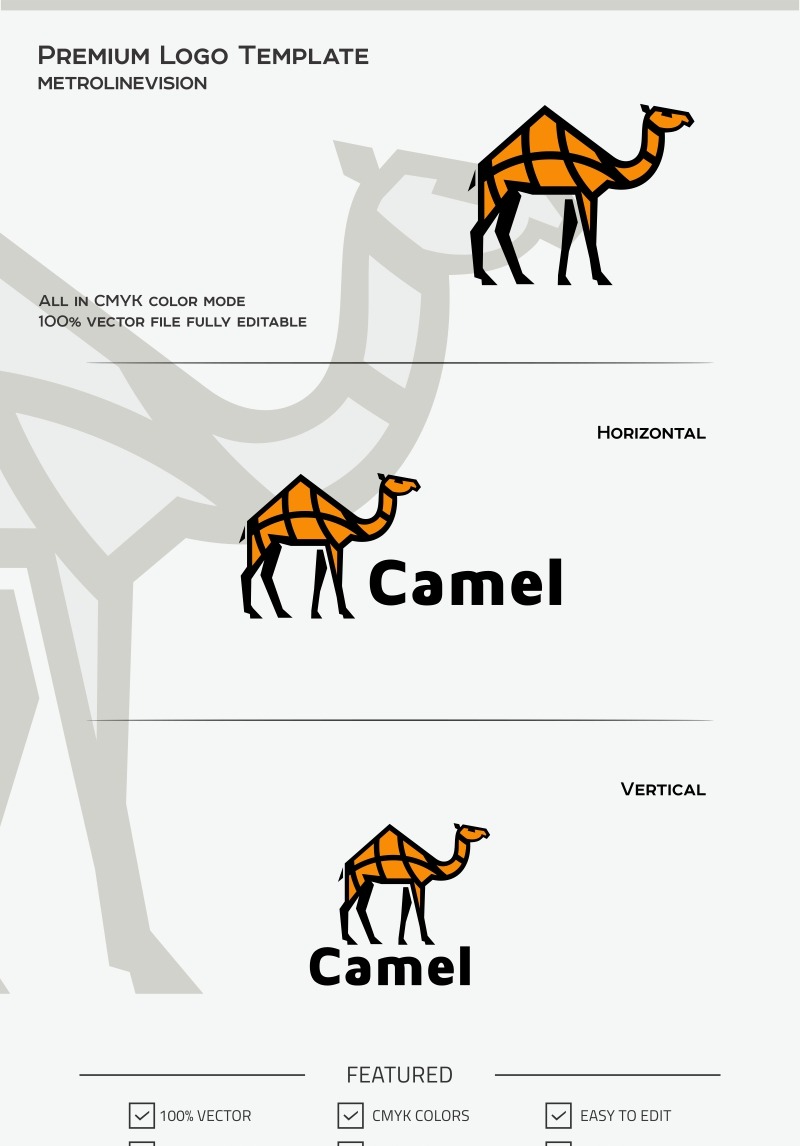 Camel Logo Template #70101 - TemplateMonster