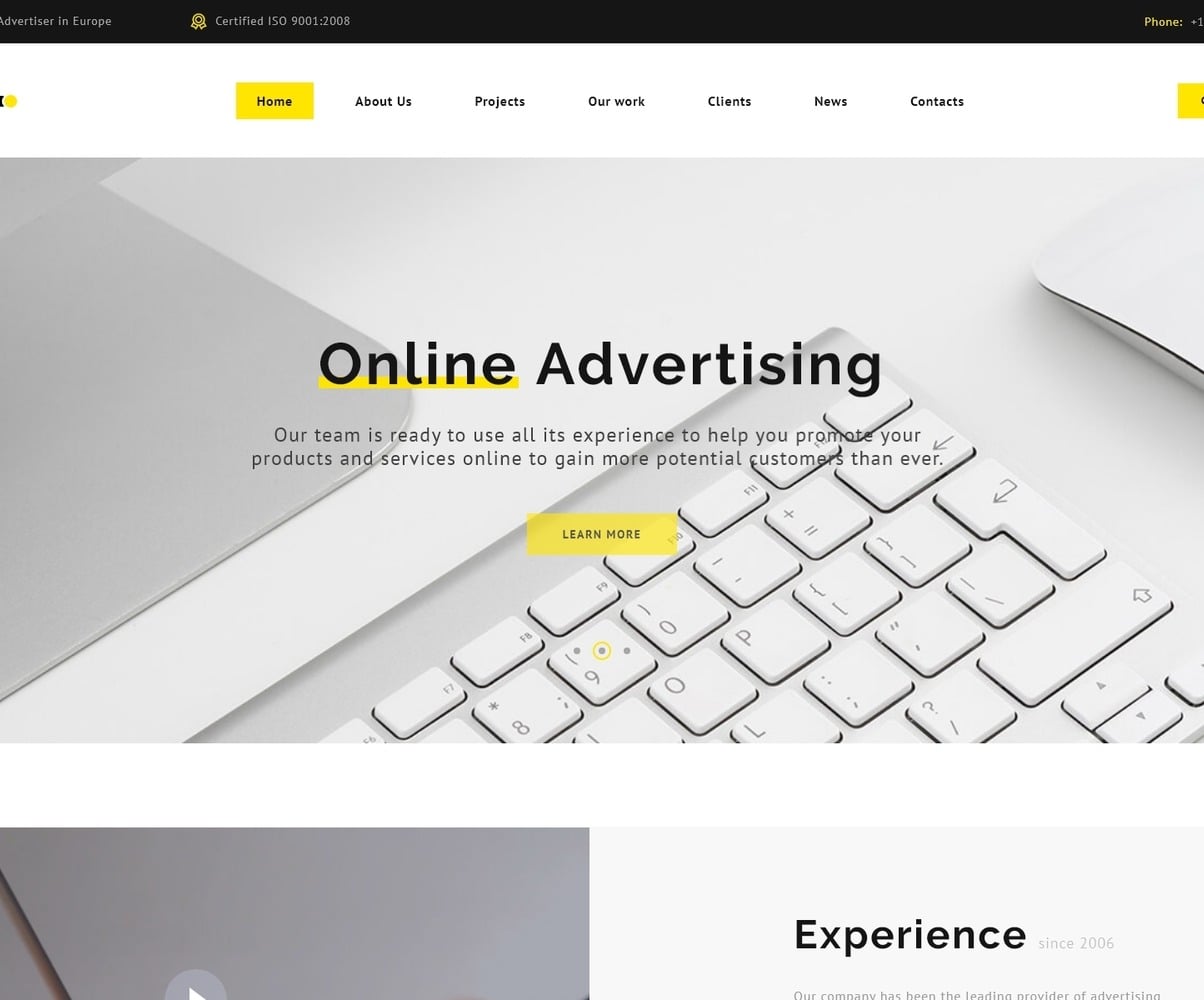 Advertising Landing Page HTML5 Template
