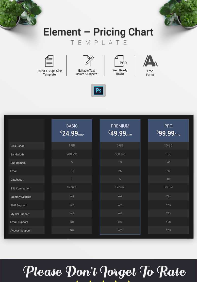 Element – Pricing Chart Infographic Elements #70576