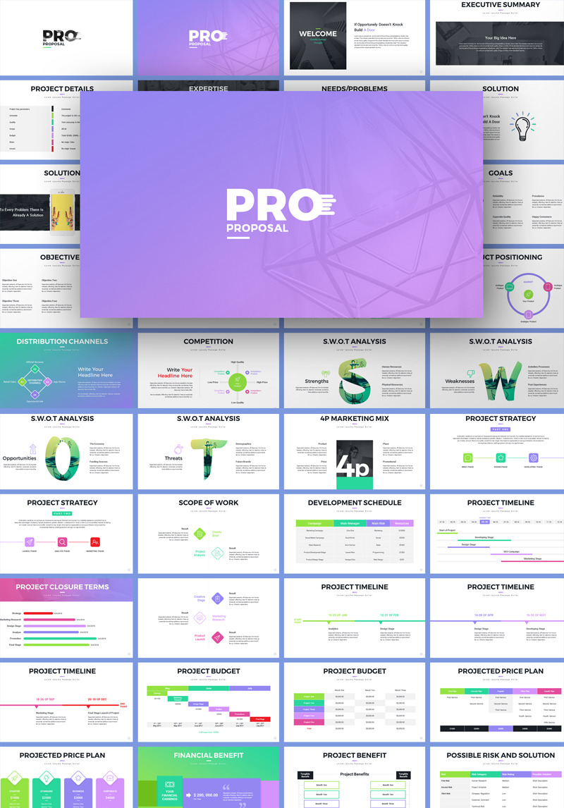 Pro-project Proposal Powerpoint Template #70560
