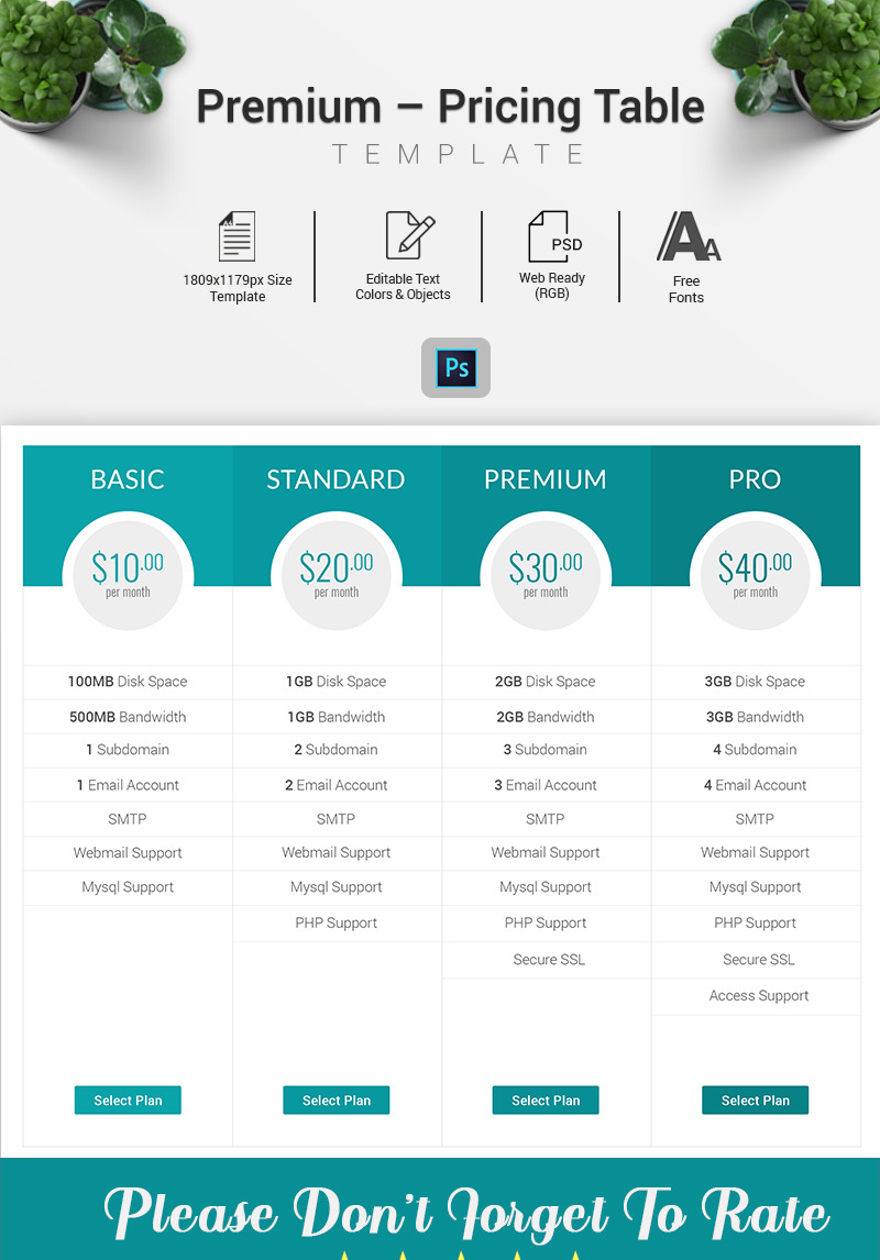 Domain – Pricing Table Infographic Elements #70612