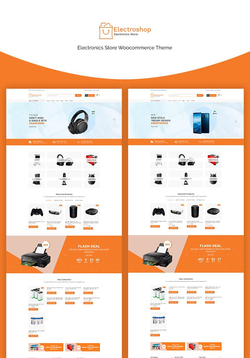 Electroshop - Electronics Store WooCommerce Theme #70666