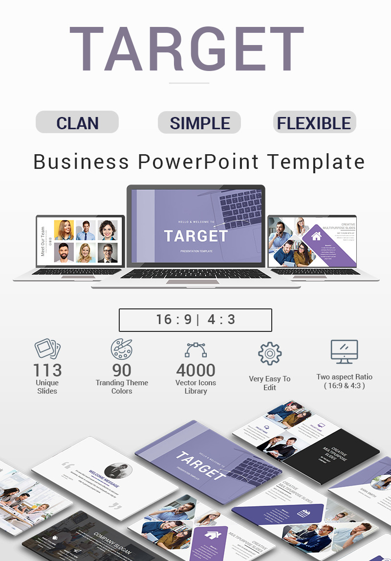 Target Presentation - PowerPoint Template #70683