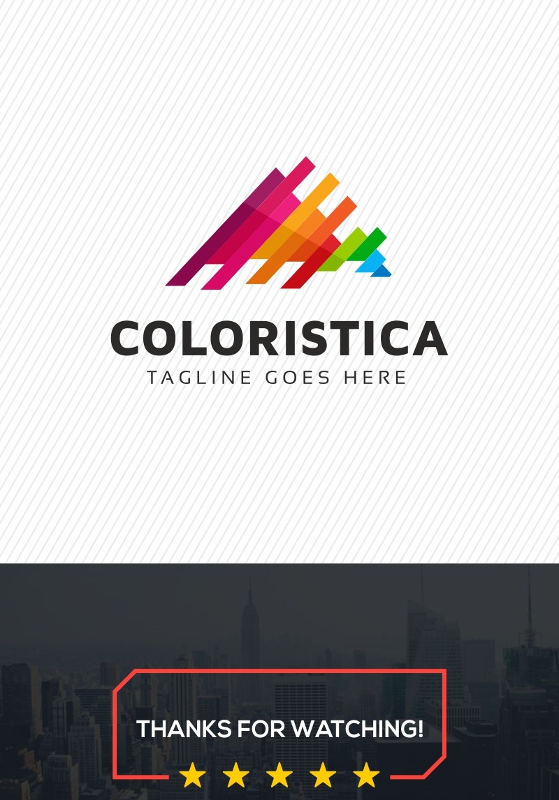 Coloristica Triangle Colorful Logo Template #70746