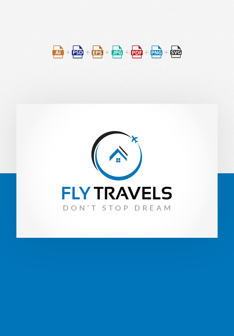 Fly Travels Logo Template #70759