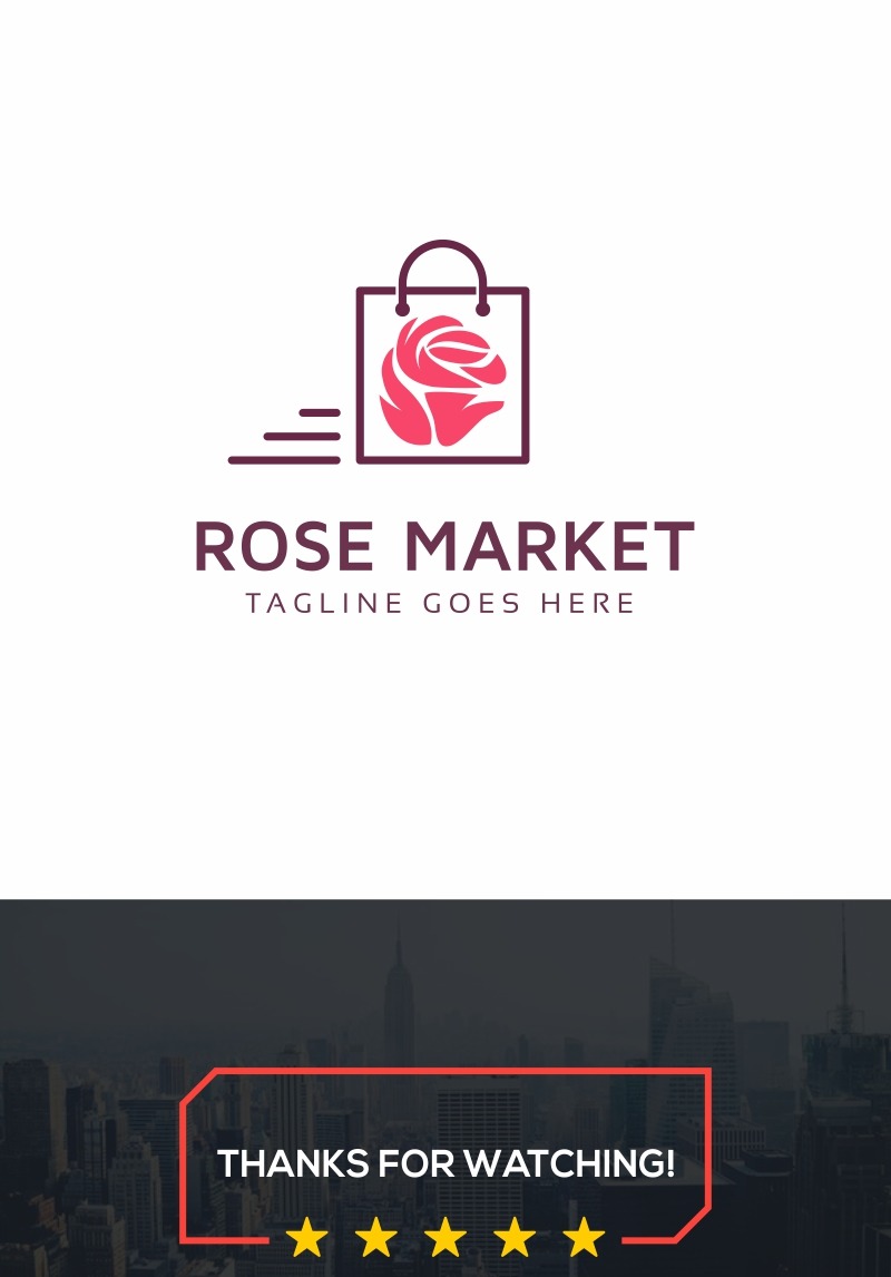 Rose Market Flower Logo Template #70740