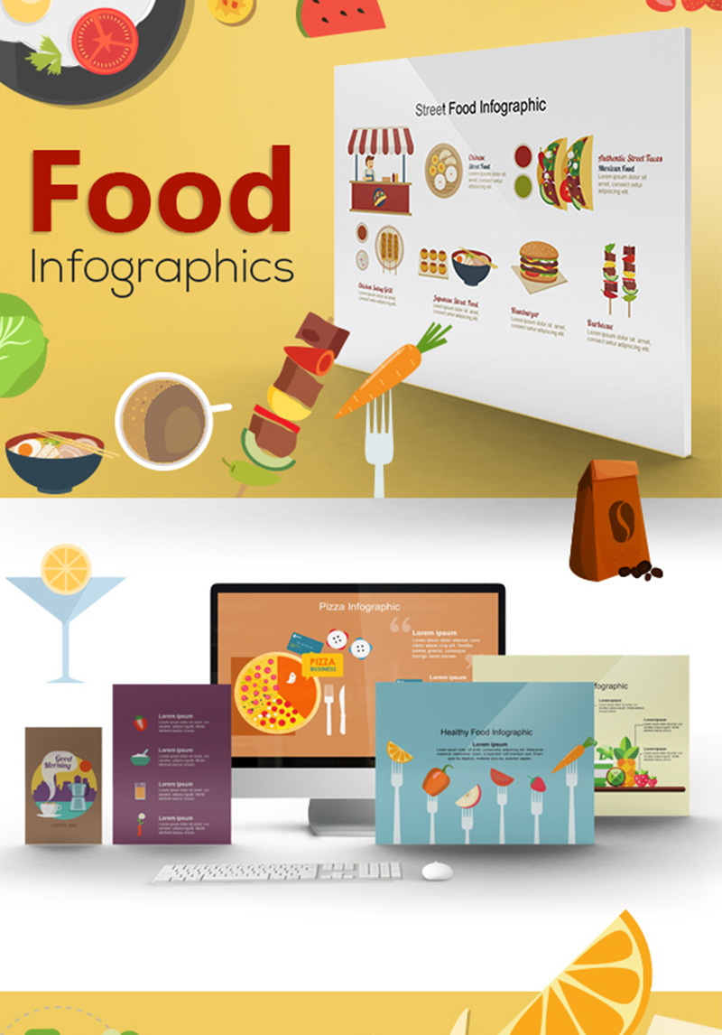 Mega Food PowerPoint-Vorlage