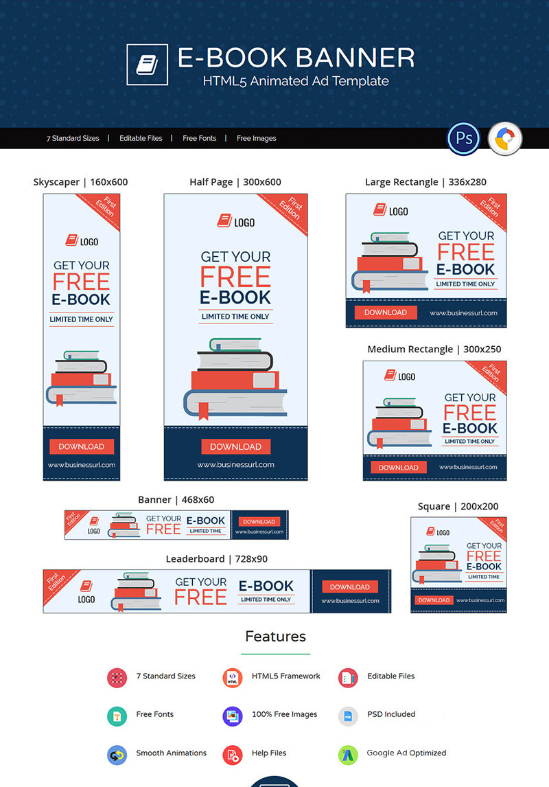 Shopping & E-commerce | E-book Animated Banner #71873