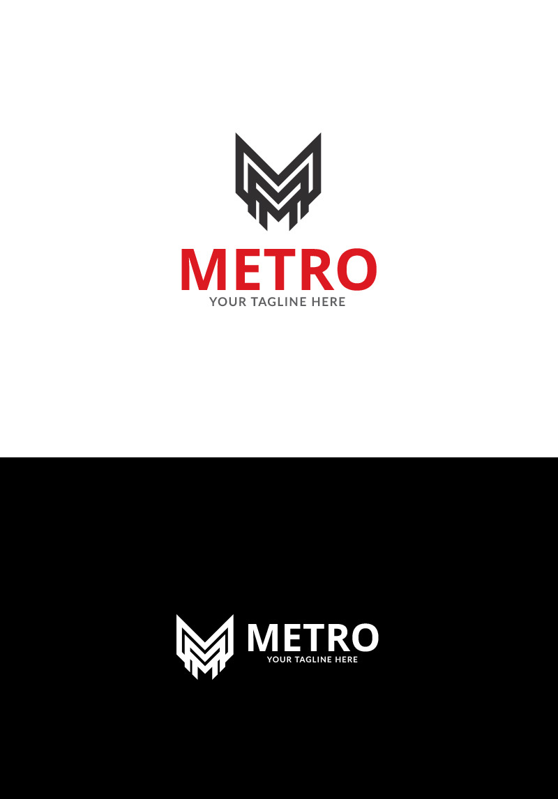 Metro M letter Logo Template #72067