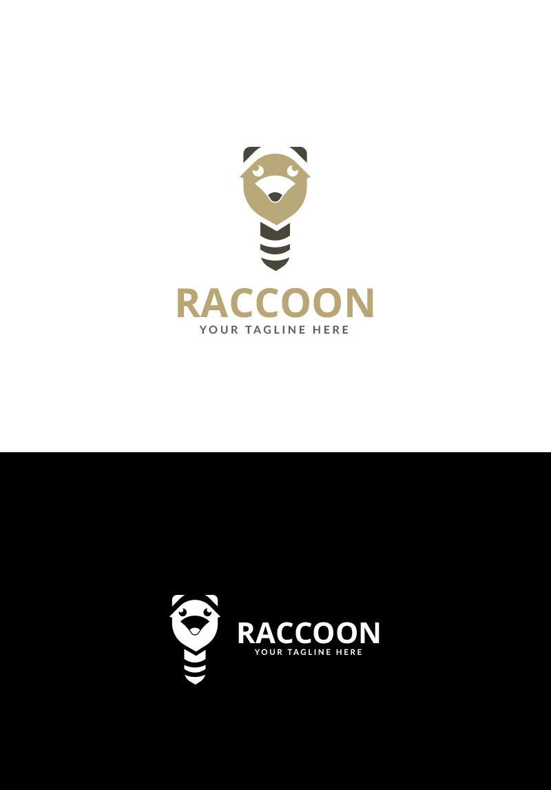 Raccoon Game Logo Template #72146