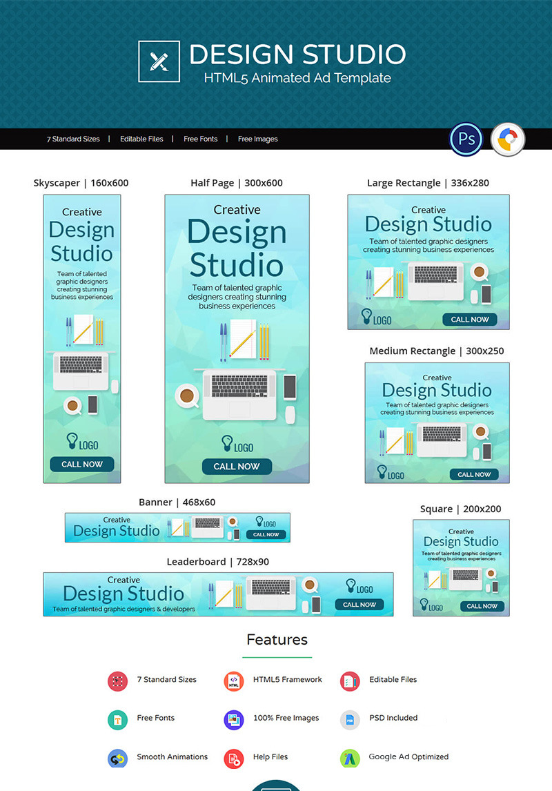 Professional Services | Design Studio Ad Animated Banner #73542