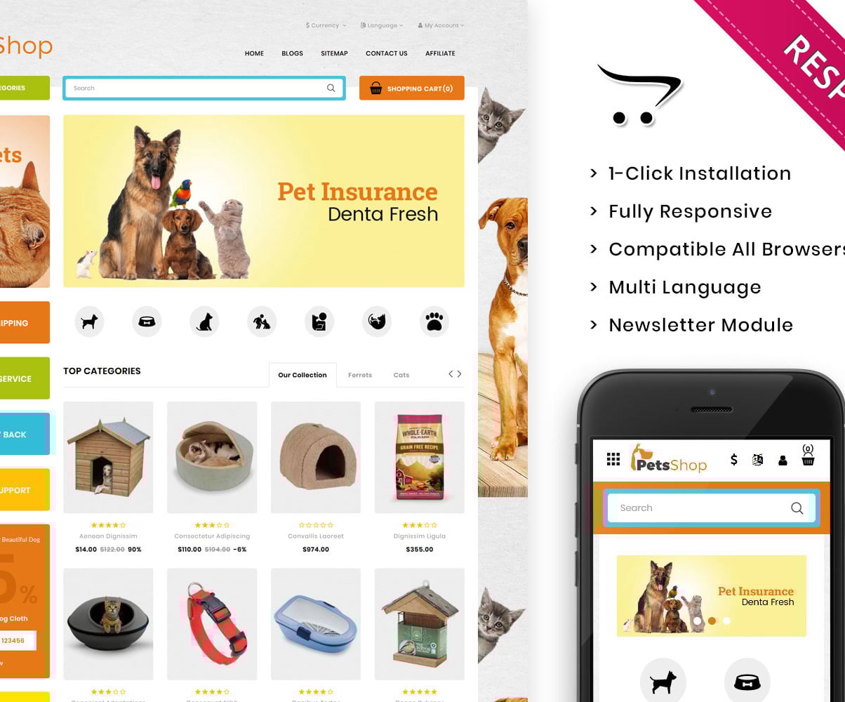 Petsshop is a flexible Opencart responsive template made specifically ...