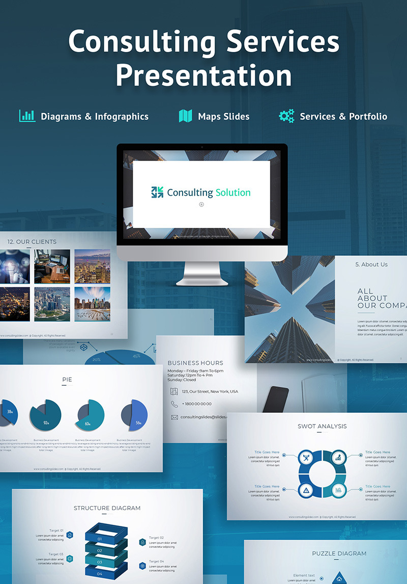 Business Slides - Consulting Services PowerPoint Template