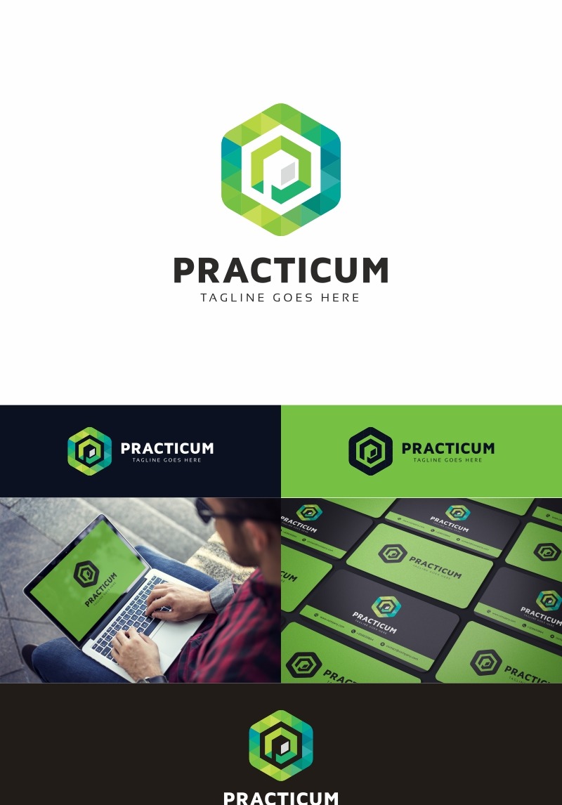 Practicum P Letter Logo Template #73862