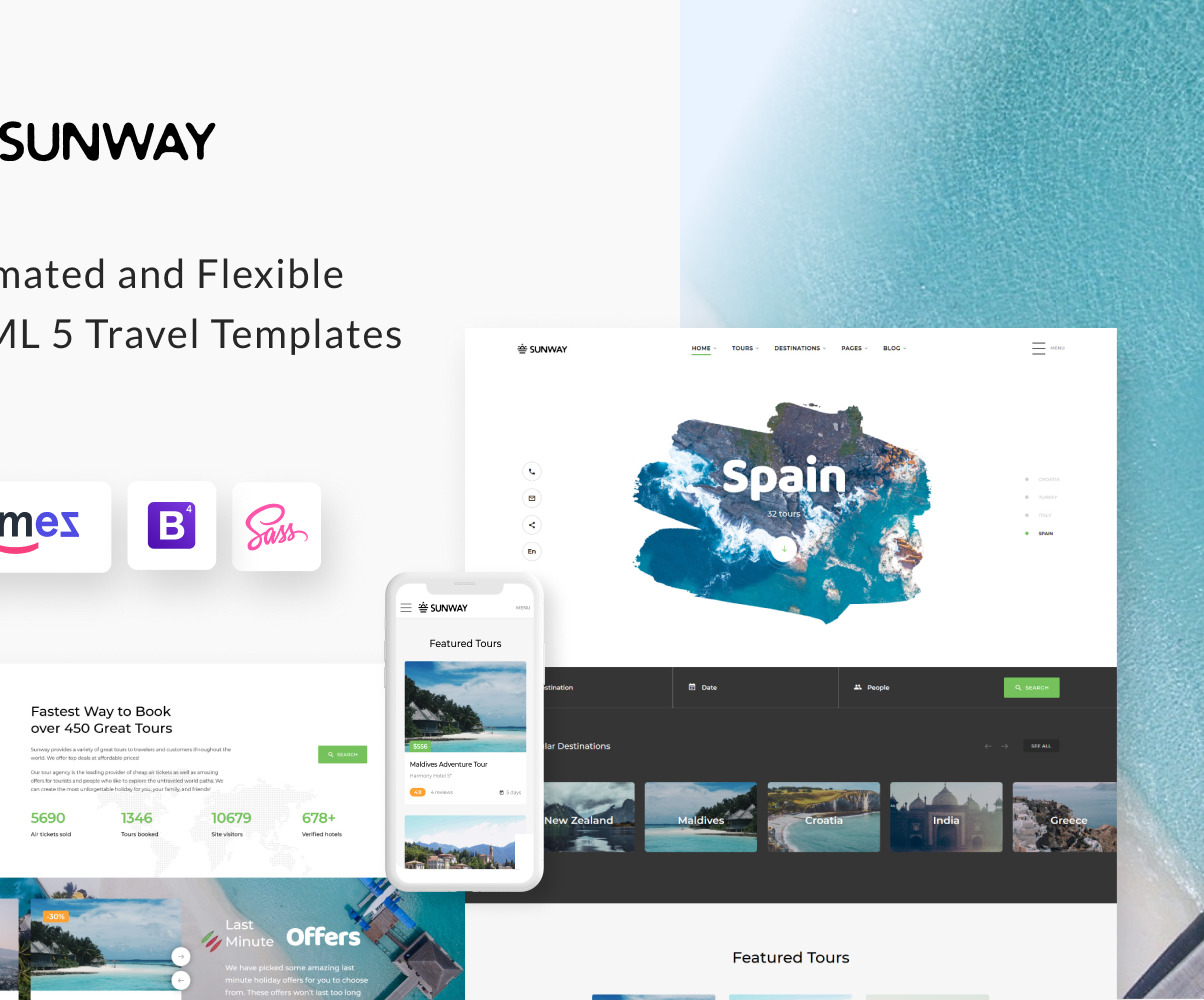 Sunway - Travel Agency Multipurpose HTML Website Template
