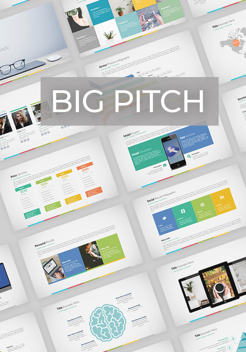 Big Pitch PowerPoint Template #74244